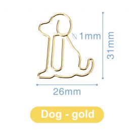 Dog Animal Shaped Paper Clips | Gold Decorative Paper Clips | DuoDuo ...