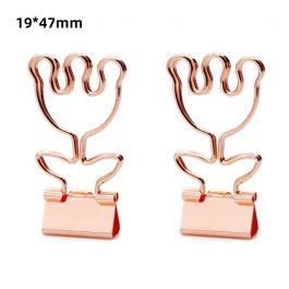 Tulip Decorative Binder Clips | Gold Binder Clips | DuoDuo Art&Craft