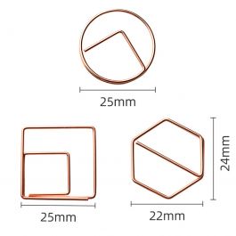 Geometric Shaped Paper Clips | Gold Geometrical Decorative Paper Clips ...