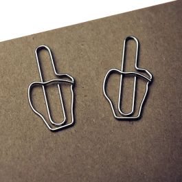 Middle Finger Decorative Paper Clips | Fun Hand Guesture Shaped Paper ...