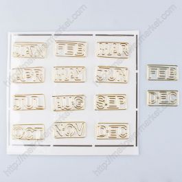 Month Shaped Paper Clips | Gold Decorative Paper Clips | DuoDuo Art&Craft