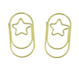 Gold Star Shaped Paper Clips | Mini Decorative Paper Clips | DuoDuo Art ...