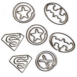 Superhero Decorative Paper Clips | Superman Batman Shaped Paper Clips ...