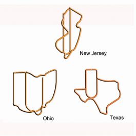 US States Shaped Paper Clips | Map Decorative Paper Clips ...